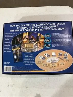Games | Who Wants To Be A Millionaire Board Game Navy Blue Box | Poshmark